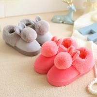 China Wholesale high quality Children bedroom slippers winter girls non-slip soft plush baby home indoor shoes in stock for sale