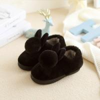China Wholesale high quality Children bedroom slippers winter girls non-slip soft plush baby home indoor shoes in stock for sale
