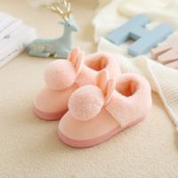 China Wholesale high quality Children bedroom slippers winter girls non-slip soft plush baby home indoor shoes in stock for sale