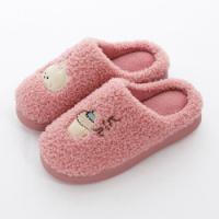 China 2021 new children cartoon Leisure rabbit slippers baby winter soft plush indoor non-slip home shoes with best price for sale