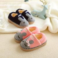 China Hot selling fashion cartoon smile rabbit closed Toe Children Slippers Plush Winter Warm home indoor Shoes for Kids for sale