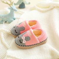 China Hot selling fashion cartoon smile rabbit closed Toe Children Slippers Plush Winter Warm home indoor Shoes for Kids for sale