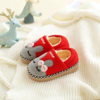 China Hot selling fashion cartoon smile rabbit closed Toe Children Slippers Plush Winter Warm home indoor Shoes for Kids for sale
