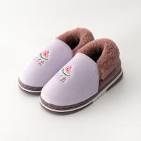 China Children home cartoon fruit slippers for boys and girls indoor soft sole non-slip warm cheap bedroom shoes in stock for sale