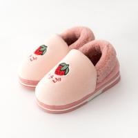 China Children home cartoon fruit slippers for boys and girls indoor soft sole non-slip warm cheap bedroom shoes in stock for sale