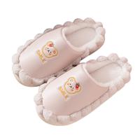 China New design Breathable plush cheap bedroom slippers closed toe ladies fashion solid color household shoes for sale