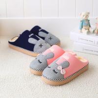 China Autumn winter home indoor shoes cute rabbit shape warm cartoon thick bottom plush slippers for men and women for sale