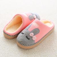 China Autumn winter home indoor shoes cute rabbit shape warm cartoon thick bottom plush slippers for men and women for sale