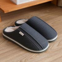 China Simple warm plush slippers 2021 hot sale winter thick-soled non-slip indoor home shoes women with best price for sale