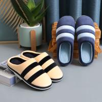 China 2021 new design non-slip home indoor shoes wholesale warm couple soft plush autumn and winter ladies slippers for sale