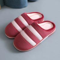 China 2021 new design non-slip home indoor shoes wholesale warm couple soft plush autumn and winter ladies slippers for sale