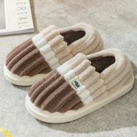 China New product all-inclusive slippers women warm indoor home daily use couple winter thick bottom plush bedroom shoes for sale