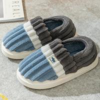 China New product all-inclusive slippers women warm indoor home daily use couple winter thick bottom plush bedroom shoes for sale