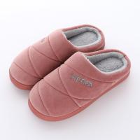 China Slippers wholesale custom women winter large size indoor non-slip home 2021 new couple simple bedroom shoes adult for sale