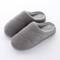 China Slippers wholesale custom women winter large size indoor non-slip home 2021 new couple simple bedroom shoes adult for sale