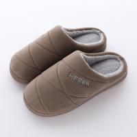 China Slippers wholesale custom women winter large size indoor non-slip home 2021 new couple simple bedroom shoes adult for sale