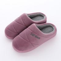 China Slippers wholesale custom women winter large size indoor non-slip home 2021 new couple simple bedroom shoes adult for sale