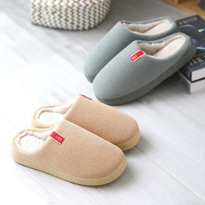 China 2021 custom candy color slippers female winter warm couple wholesale non-slip home indoor shoes in stock for sale