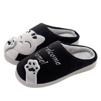 China Home cute cat cartoon cheap winter Slippers Indoor Ladies Warm soft plush TPR sole bedroom shoes autumn Winter for sale