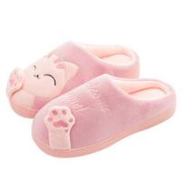 China Home cute cat cartoon cheap winter Slippers Indoor Ladies Warm soft plush TPR sole bedroom shoes autumn Winter for sale
