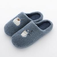 China Winter wholesale soft plush and anti-slip house slippers 2021 new fashion cute couple keep warm women shoes for sale