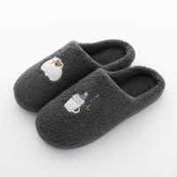 China Winter wholesale soft plush and anti-slip house slippers 2021 new fashion cute couple keep warm women shoes for sale