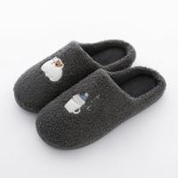 China Winter wholesale soft plush and anti-slip house slippers 2021 new fashion cute couple keep warm women shoes for sale