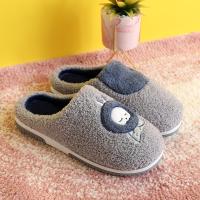 China Cute cartoon slippers female indoor and outdoor warm winter home couple soft plush cheap bedroom shoes for sale