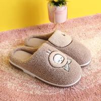 China Cute cartoon slippers female indoor and outdoor warm winter home couple soft plush cheap bedroom shoes for sale