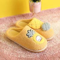 China Cute cartoon slippers female indoor and outdoor warm winter home couple soft plush cheap bedroom shoes for sale