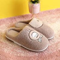 China Cute cartoon slippers female indoor and outdoor warm winter home couple soft plush cheap bedroom shoes for sale