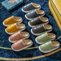 China Slippers winter ladies simple grid style hot sale high quality warm comfortable home shoes supplier for sale