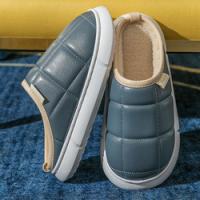 China Slippers winter ladies simple grid style hot sale high quality warm comfortable home shoes supplier for sale