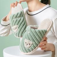 China Wholesale EVA material soft sole Hard-Wearing autumn winter slippers ladies factory price delicate plush home shoes for sale