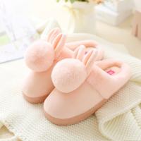 China wholesale Ladies thick-soled breathable home slippers cartoon cute non-slip plush indoor shoes winter for sale