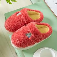 China 2021 ladies wholesale winter keep warm thick bottom anti-slip slippers cute soft plush indoor home shoes for sale