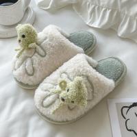 China Wholesale 2021 winter new female cute Cartoon plush bear indoor home shoes keep warm soft couple slippers for sale
