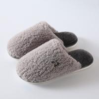 China Wholesale Hairy slippers autumn winter couple warm soft plush cute bowknot female non-slip bedroom shoes for sale