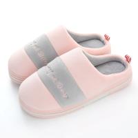China New design 2021 couple slippers winter plus plush warm thick bottom non-slip ladies home indoor shoes for sale
