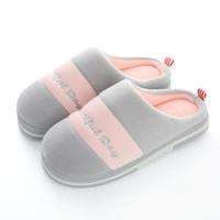 China New design 2021 couple slippers winter plus plush warm thick bottom non-slip ladies home indoor shoes for sale