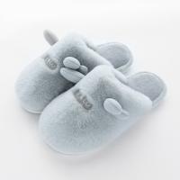 China New design 2021 autumn winter warm home slippers soft plush non-slip PVC material women bedroom shoes for sale