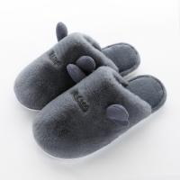 China New design 2021 autumn winter warm home slippers soft plush non-slip PVC material women bedroom shoes for sale