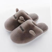 China New design 2021 autumn winter warm home slippers soft plush non-slip PVC material women bedroom shoes for sale