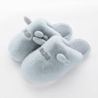 China New design 2021 autumn winter warm home slippers soft plush non-slip PVC material women bedroom shoes for sale