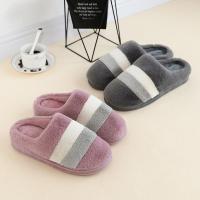 China Slippers winter couple new fashion simple style plus plush warm ladies thick-soled non-slip home indoor shoes for sale