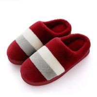 China Slippers winter couple new fashion simple style plus plush warm ladies thick-soled non-slip home indoor shoes for sale