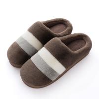 China Slippers winter couple new fashion simple style plus plush warm ladies thick-soled non-slip home indoor shoes for sale