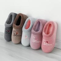 China Wholesale ladies All-inclusive heel funky slippers Indoor winter women non-slip plus fluff thick-soled cute shoes for sale