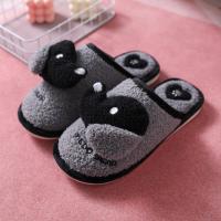 China New fashion cute home indoor shoes female winter warm non-slip soft bottom couple cartoon slippers in stock for sale