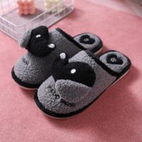 China New fashion cute home indoor shoes female winter warm non-slip soft bottom couple cartoon slippers in stock for sale
